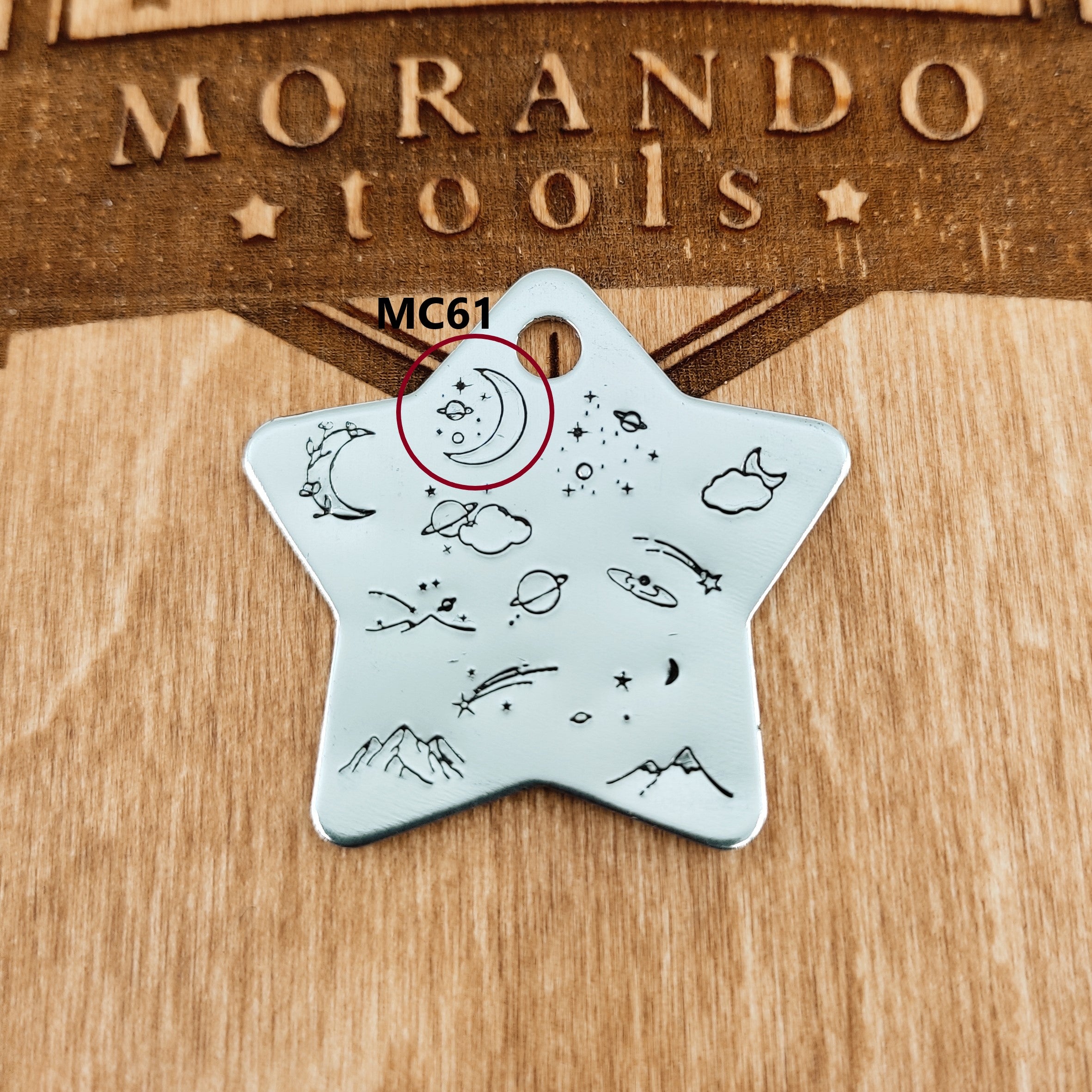 Micro Design Stamp MC61 6x6mm Moon,stars - Ultra Details – My Metal Stamp