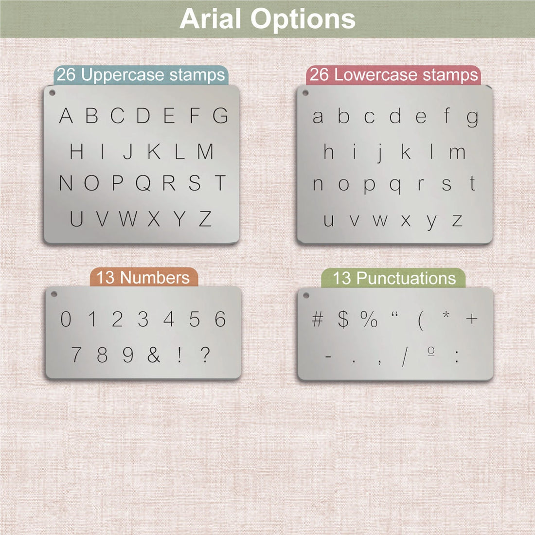 Arial Metal Letter Stamps, full Alphabet. – My Metal Stamp