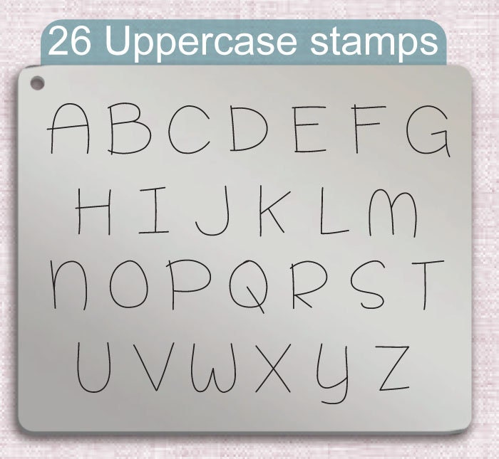 Cinnamon Cake Metal Alphabet Stamps, full Alphabet. – My Metal Stamp