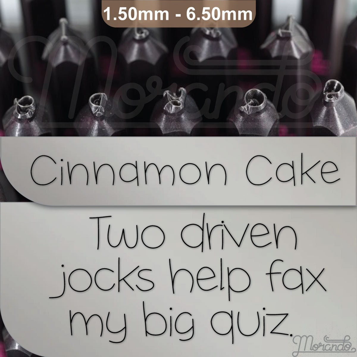 Cinnamon Cake Metal Alphabet Stamps, full Alphabet. – My Metal Stamp